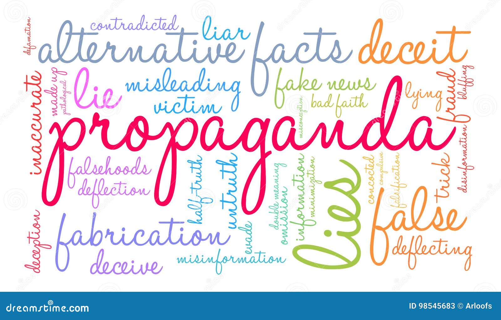 Propaganda Word Cloud stock illustration. Illustration of information ...