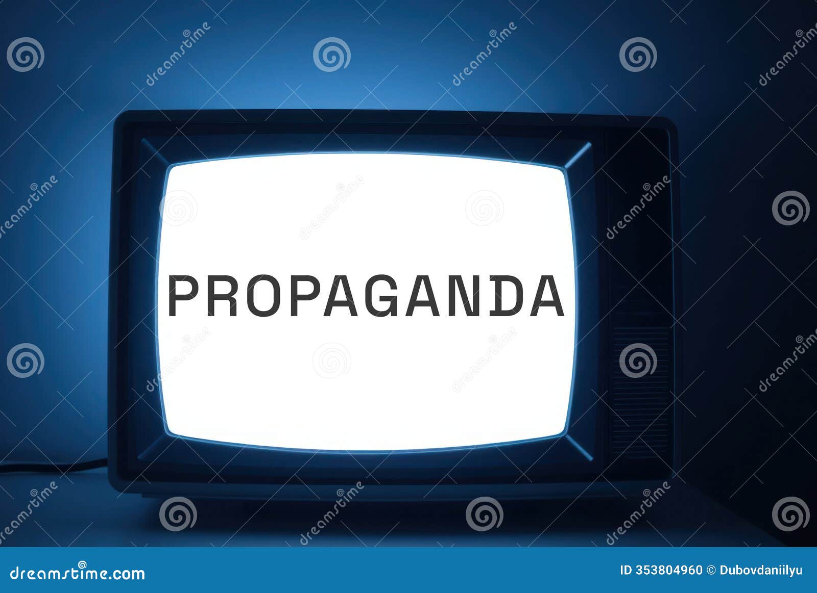 PROPAGANDA Word Text on Tv Screen Stock Illustration - Illustration of ...