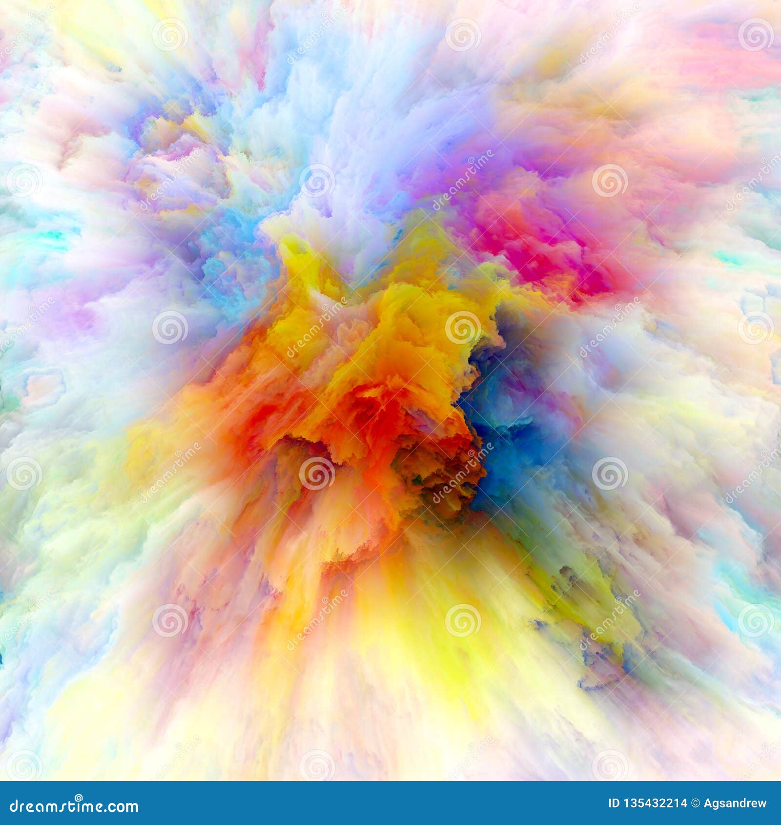 Propagation of Color Splash Explosion Stock Illustration - Illustration ...