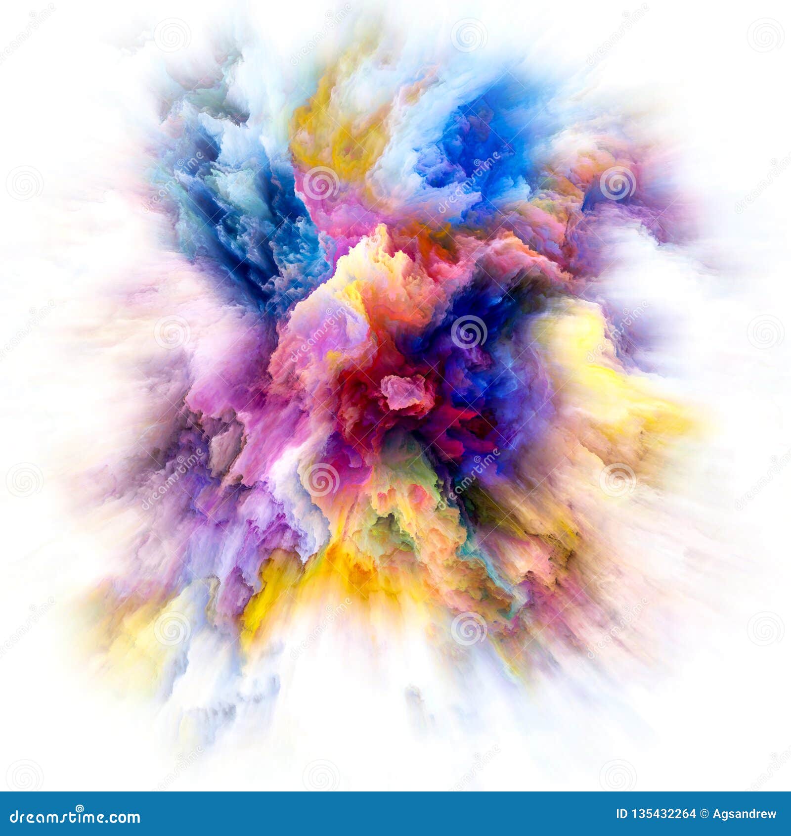 Propagation of Color Splash Explosion Stock Illustration - Illustration ...