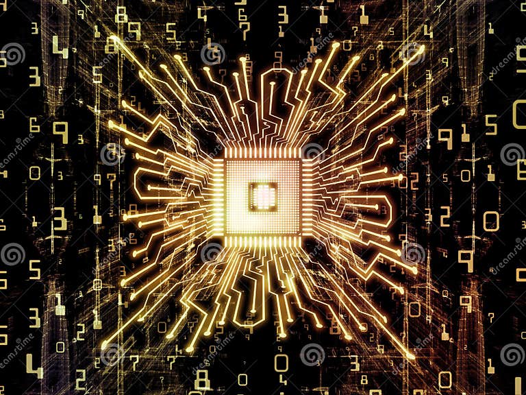 Propagation of Computer CPU Stock Illustration - Illustration of ...