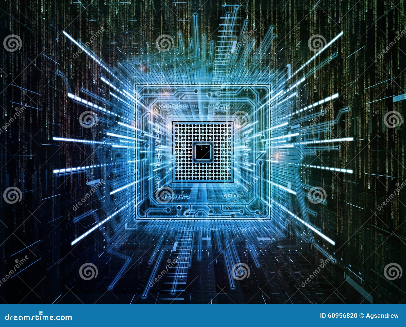 Propagation of CPU stock illustration. Illustration of chip - 60956820