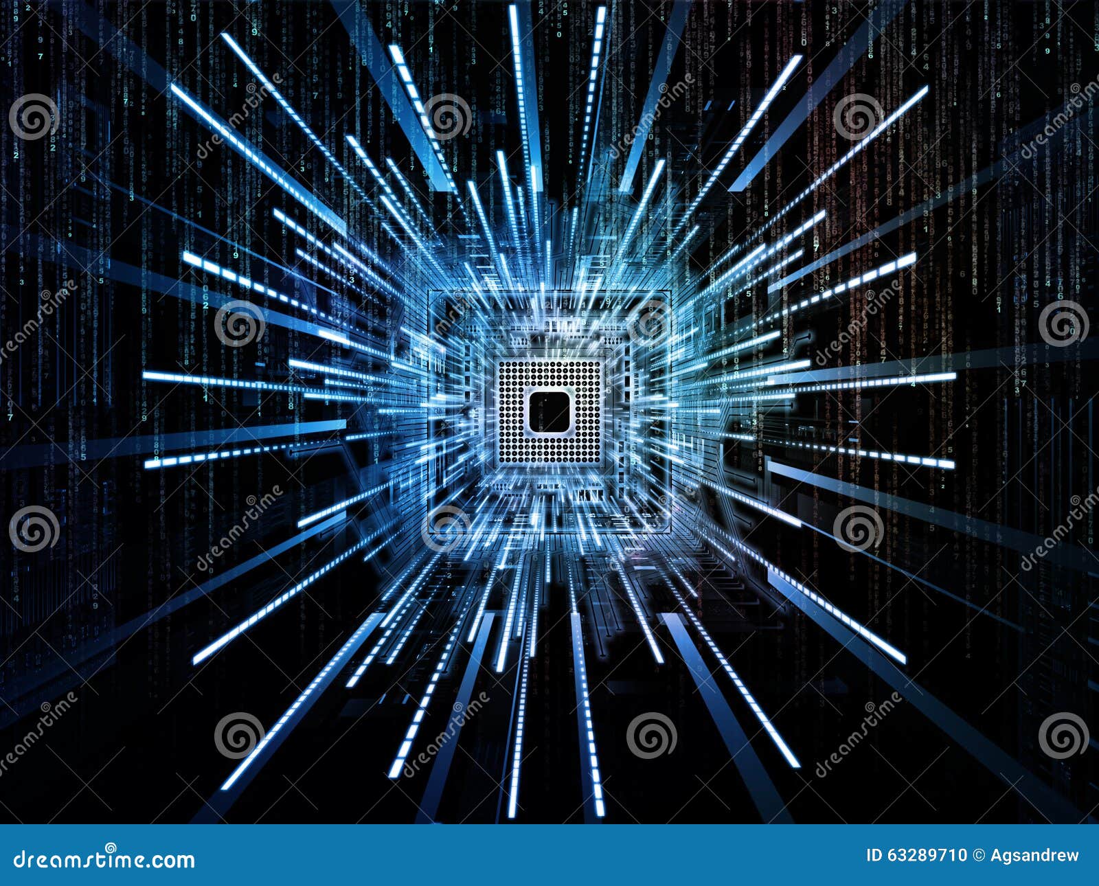 Propagation of CPU stock illustration. Illustration of central - 63289710