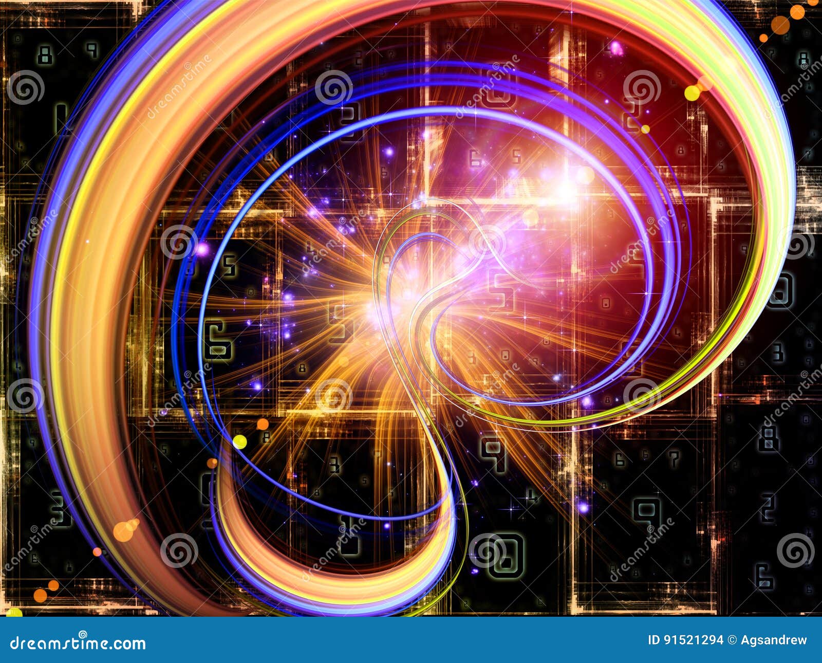 Propagation of Digital World Stock Illustration - Illustration of ...