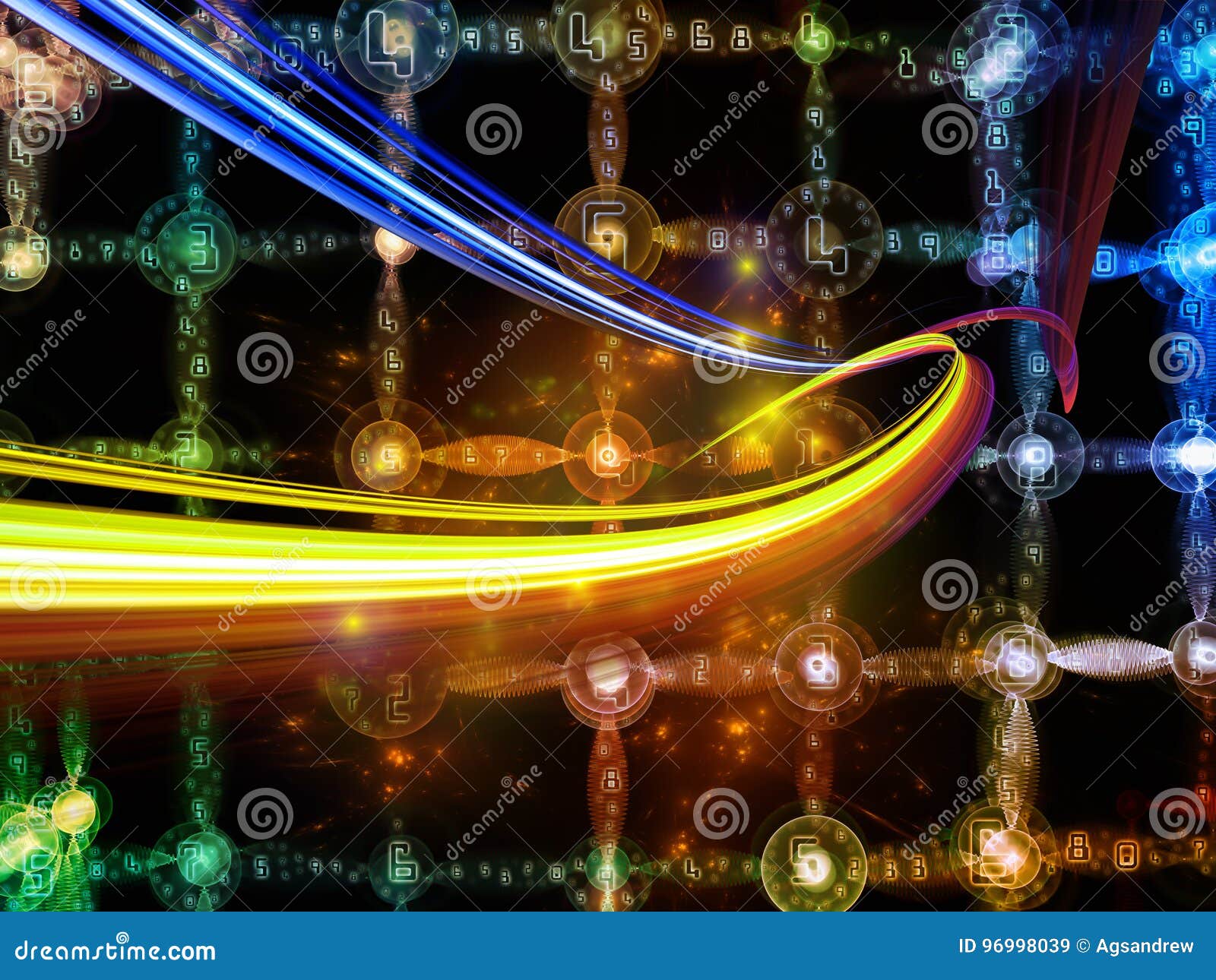 Propagation of Digital World Stock Illustration - Illustration of ...