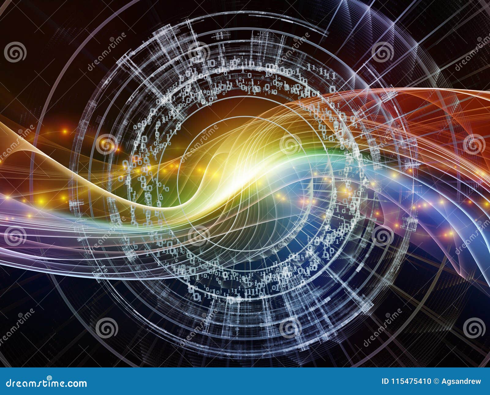 Propagation of Digital World Stock Illustration - Illustration of ...