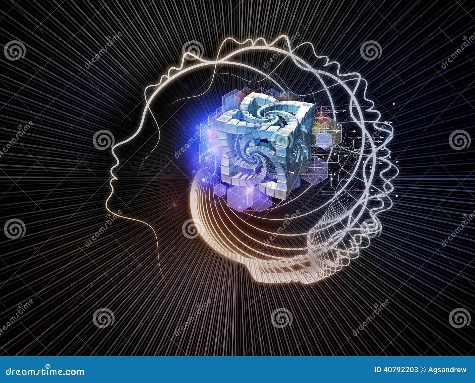 Propagation of Geometry stock illustration. Illustration of ...