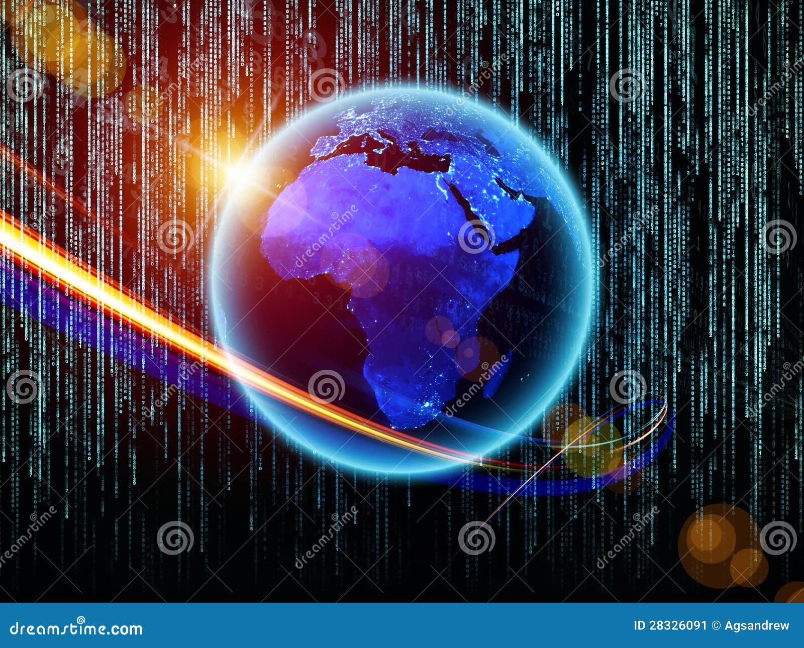 Propagation of Information Stream Stock Illustration - Illustration of ...