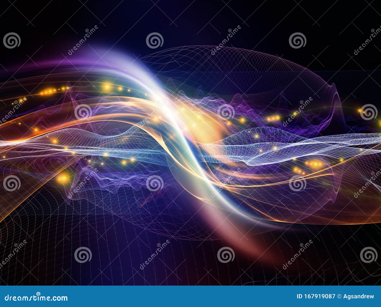 Propagation of Light Wave stock illustration. Illustration of abstract ...
