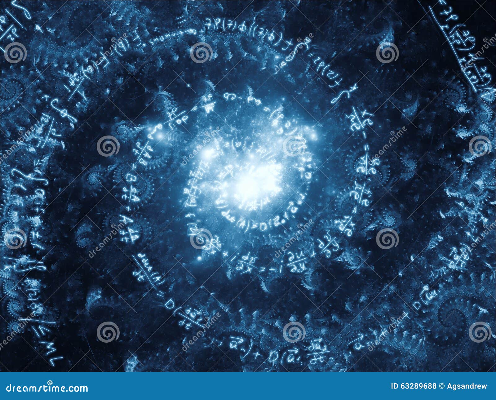 Propagation of Math Vortex stock illustration. Illustration of formula ...