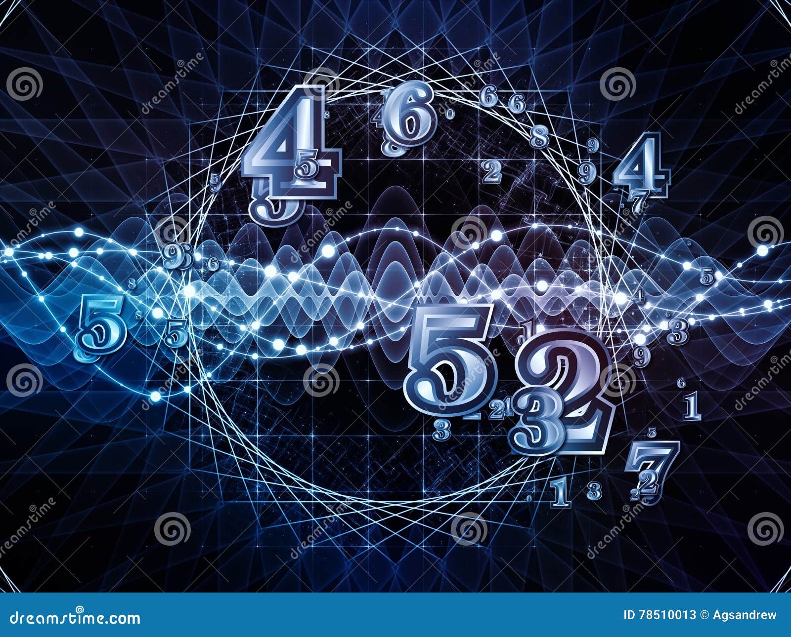 Propagation of Numbers stock illustration. Illustration of dynamic ...