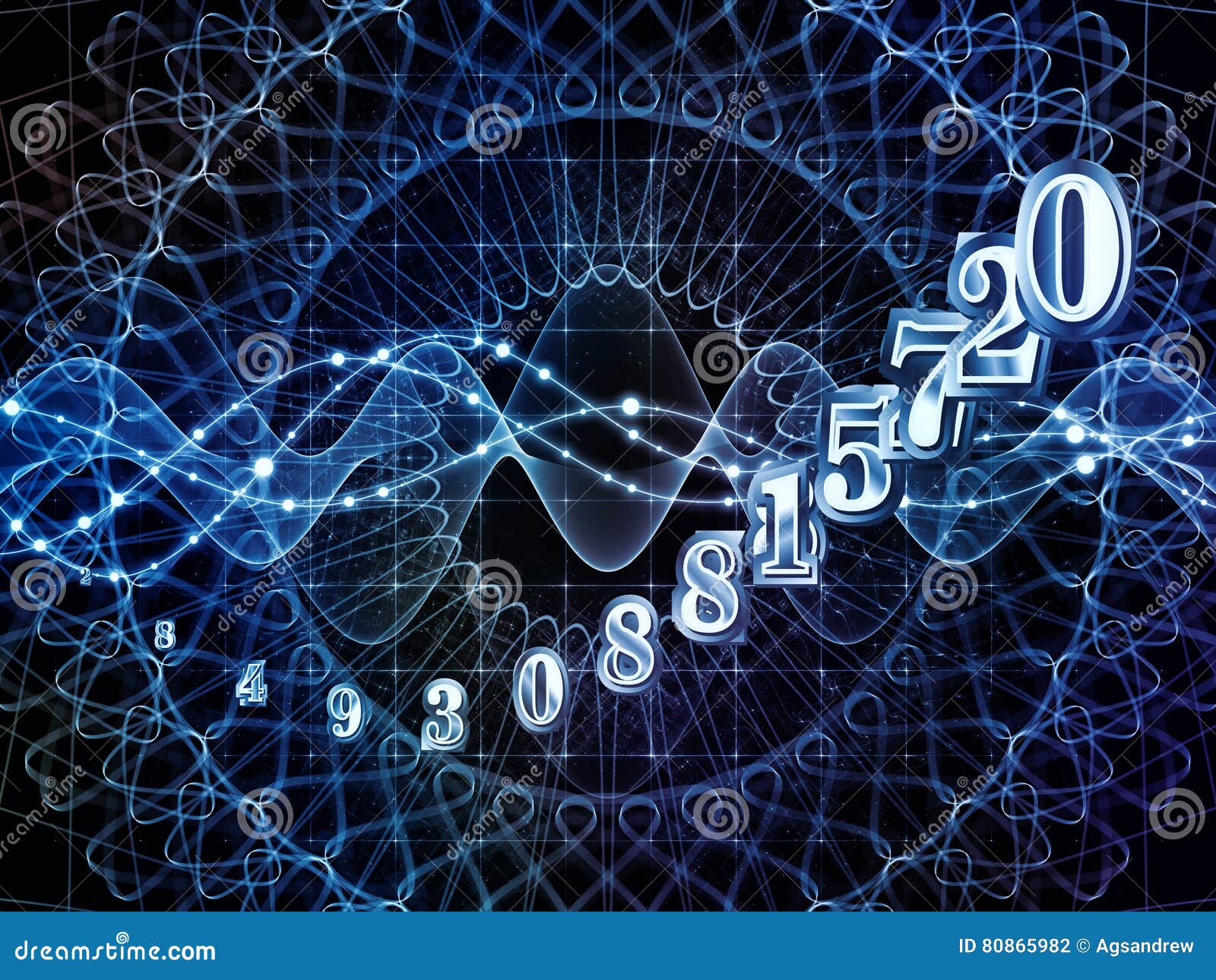 Propagation of Numbers stock illustration. Illustration of metaphor ...