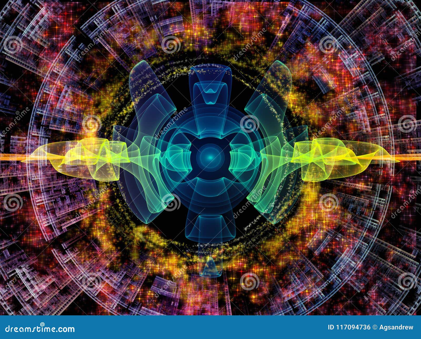 Propagation of Radial Oscillation Stock Illustration - Illustration of ...