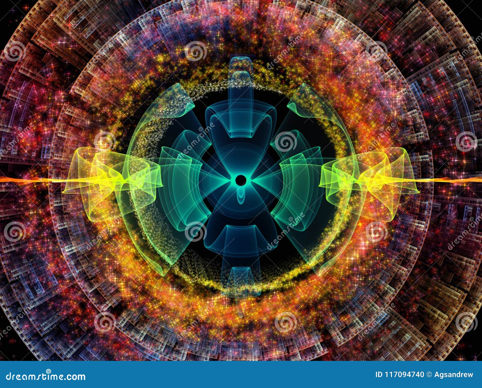Propagation of Radial Oscillation Stock Illustration - Illustration of ...
