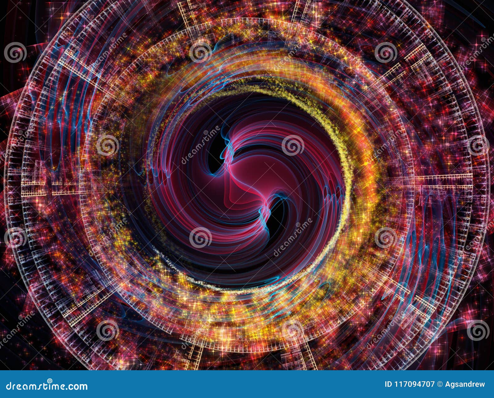 Propagation of Radial Oscillation Stock Illustration - Illustration of ...