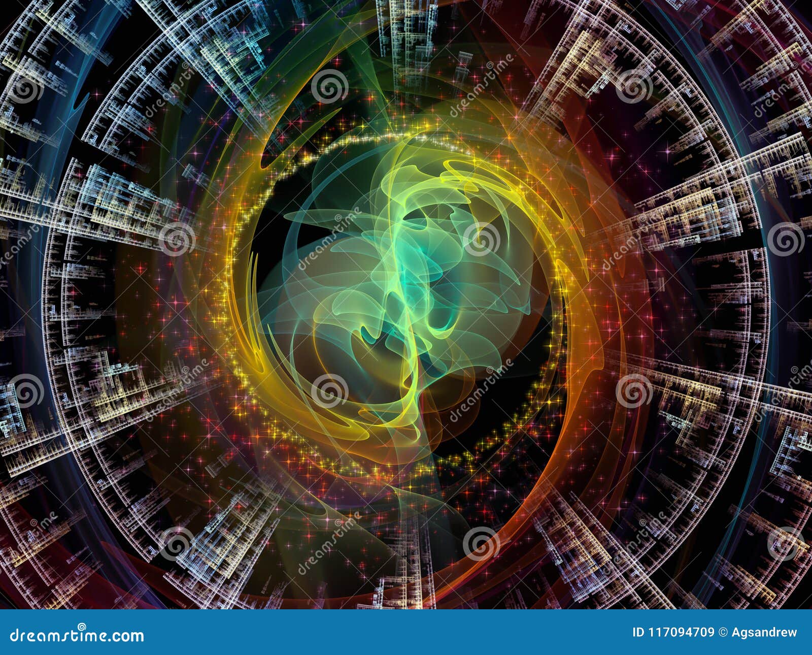 Propagation of Radial Oscillation Stock Illustration - Illustration of ...