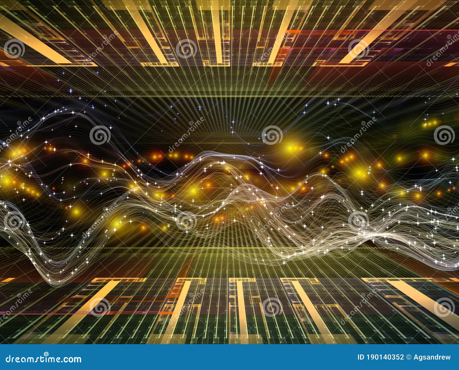 Propagation of Space Frequencies Stock Illustration - Illustration of ...