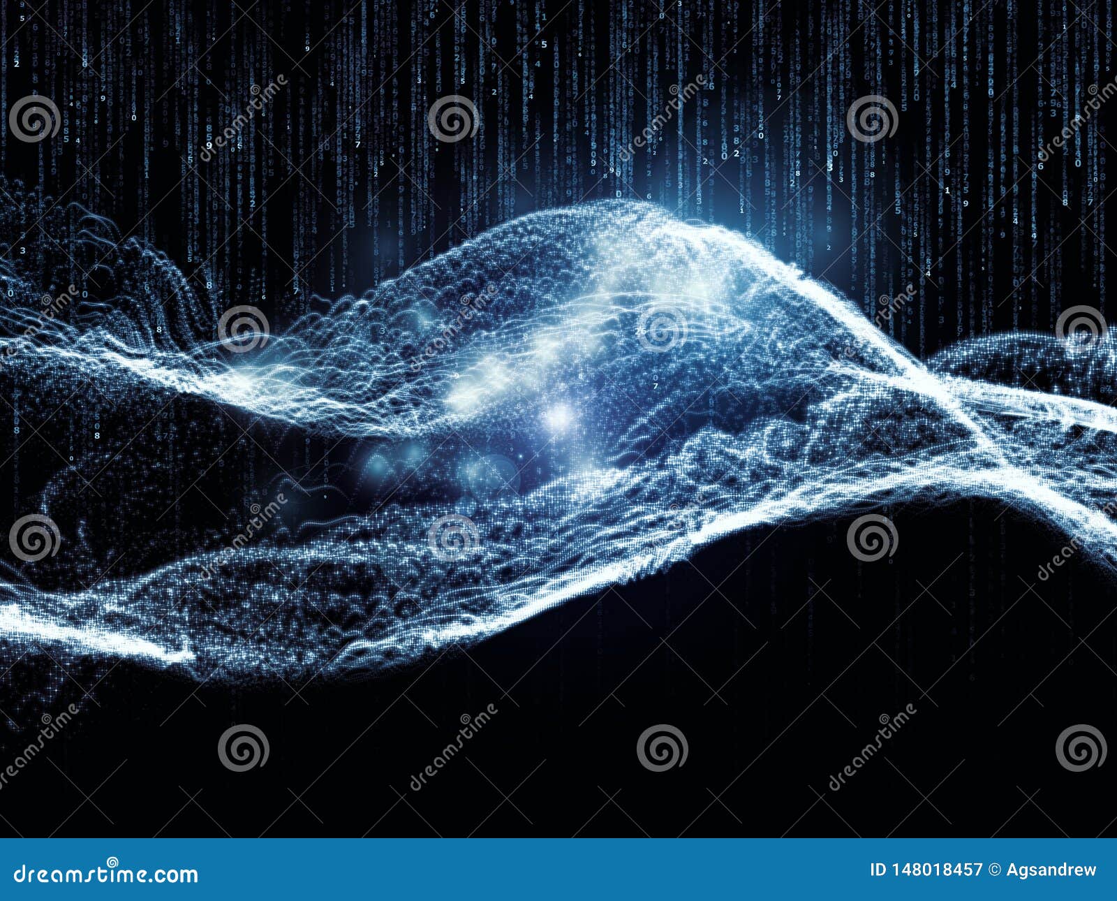 Propagation of Virtual World Stock Illustration - Illustration of math ...