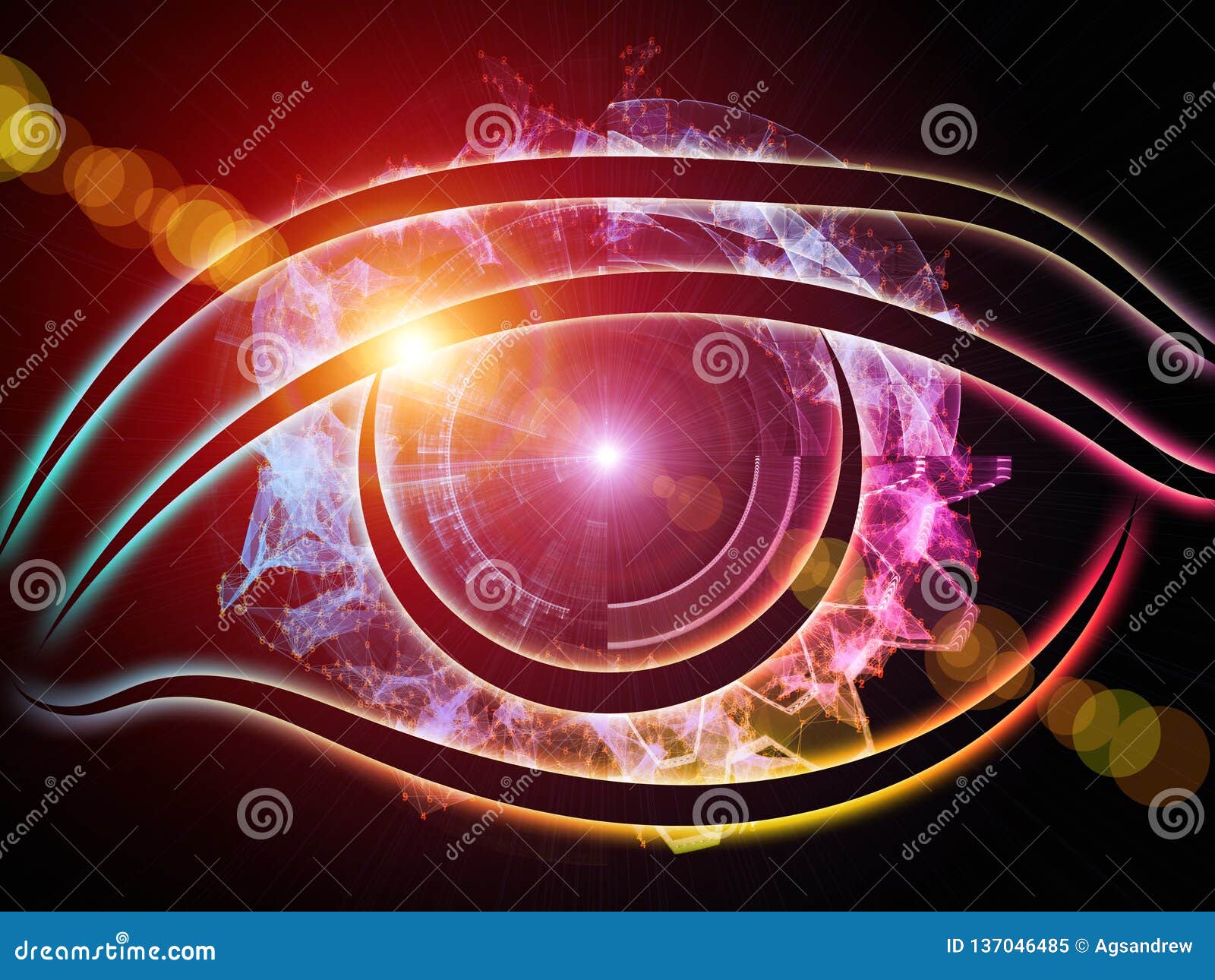 Propagation of Visual Information Stock Illustration - Illustration of ...