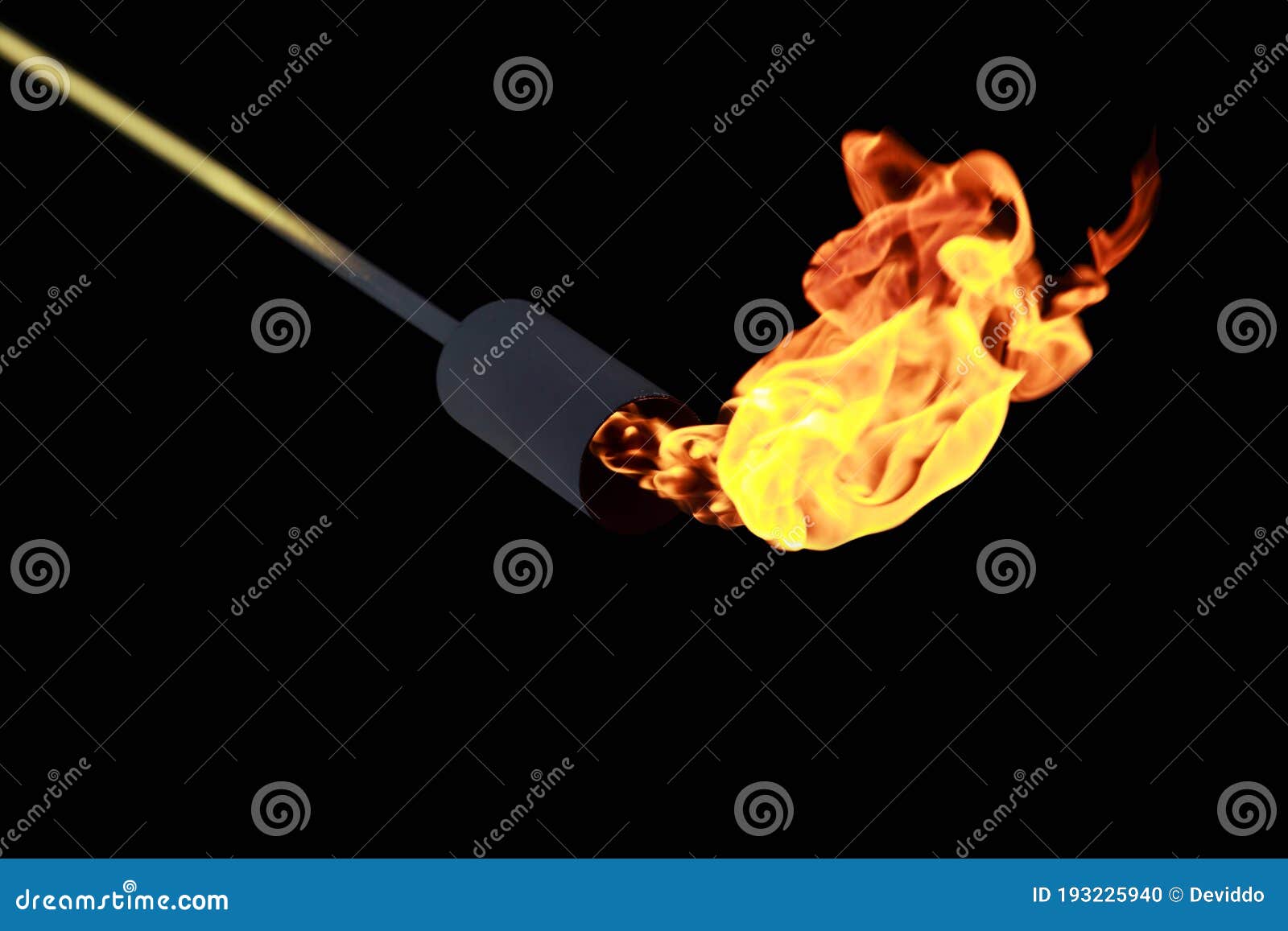 Propane Blowtorch with Fire Stock Photo - Image of lamp, melting: 193225940