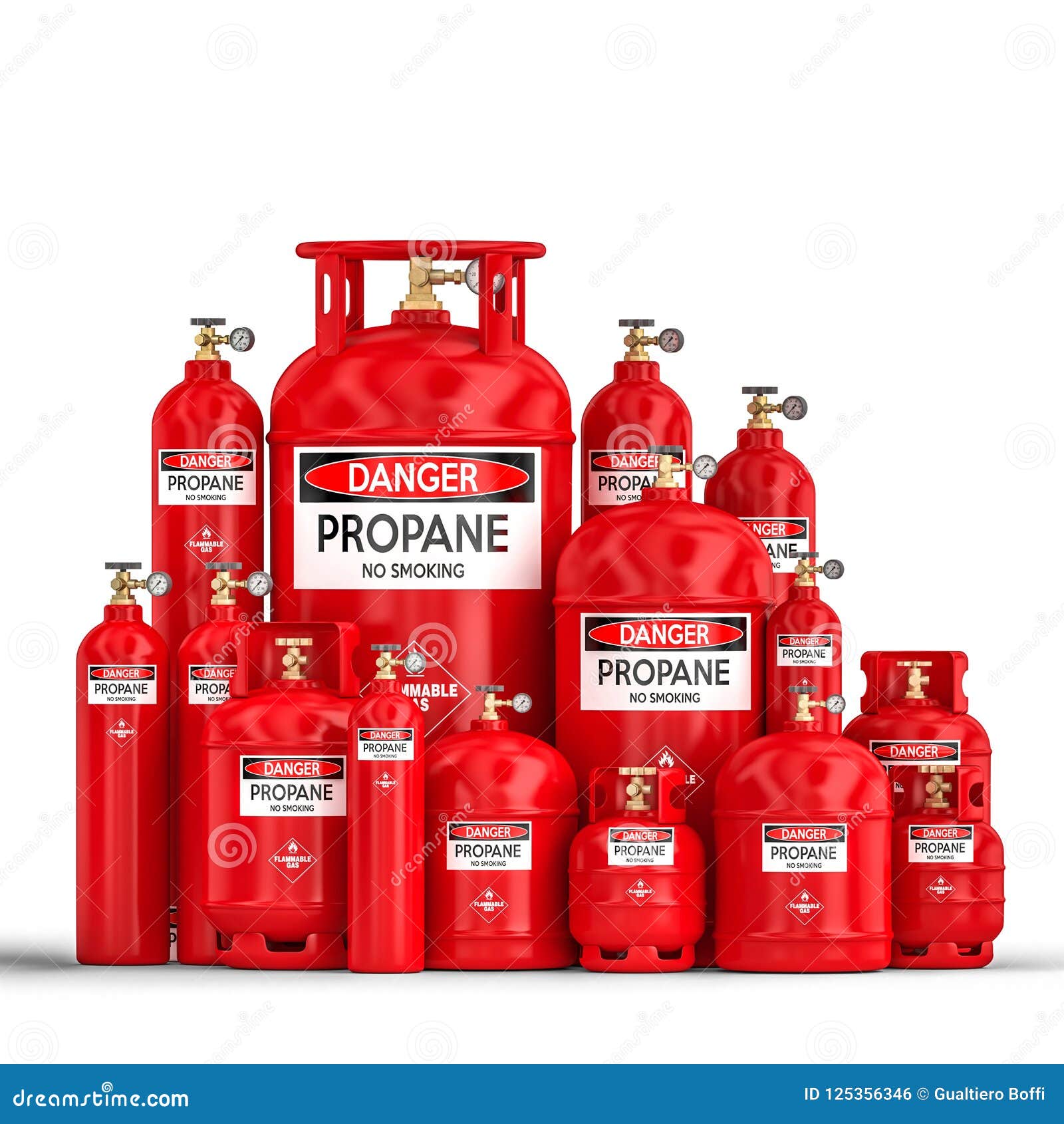Propane Cylinder With Compressed Gas, 3D Rendering Royalty-Free Stock ...