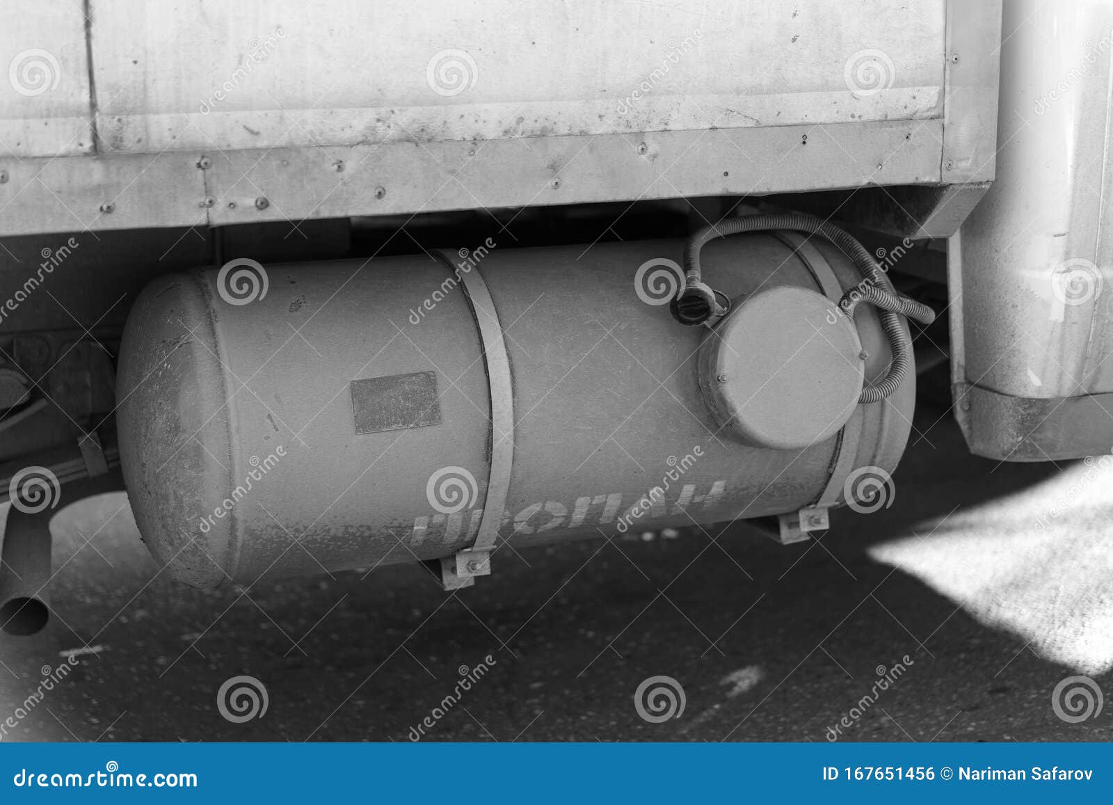 Propane Gas Cylinder Mounted on the Car Stock Photo - Image of power ...