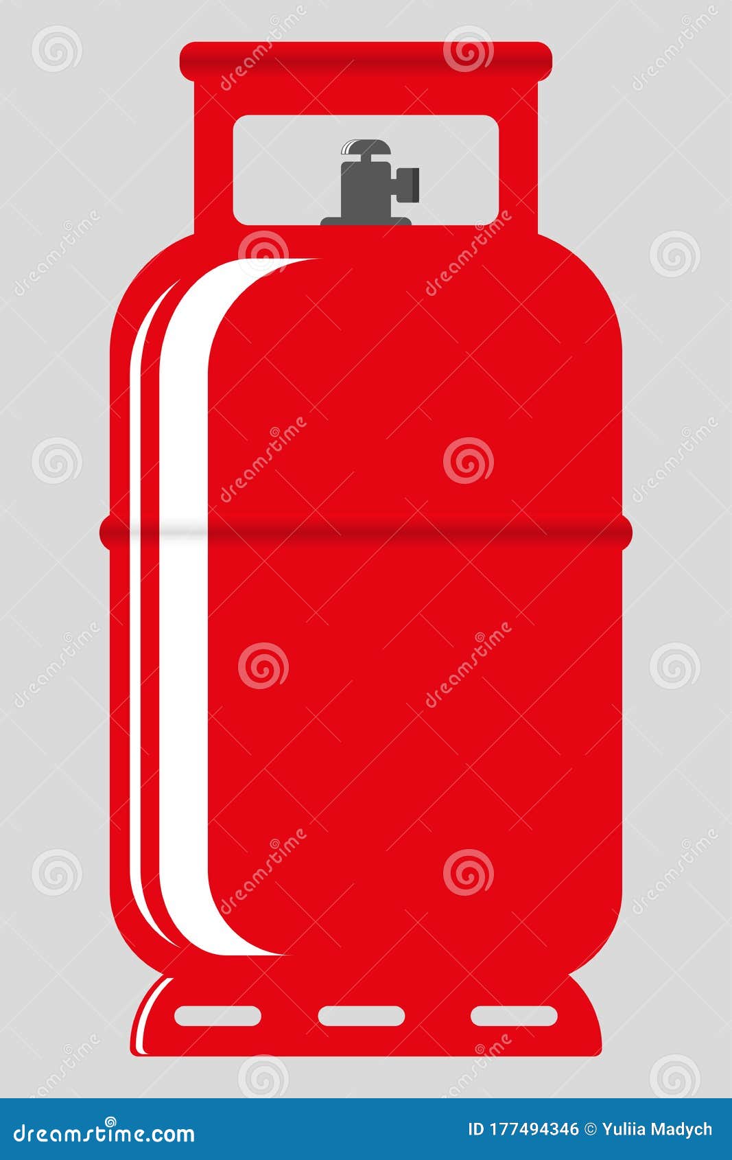 Propane Gas Cylinder. Red Gas Tank, Gas Container. the Design of the ...
