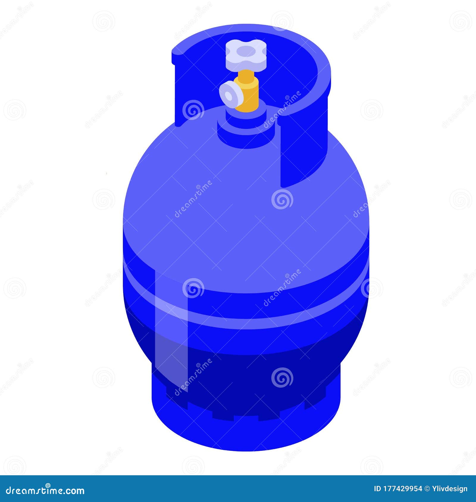 Gas Cylinders. Propane, Oxygen And Butane Metal Containers, Cylindrical ...