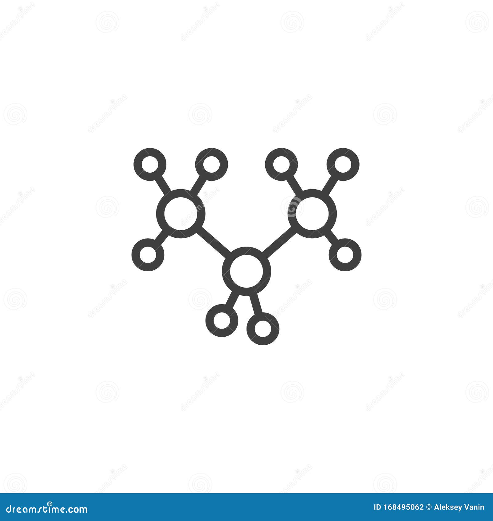Propane Molecular Geometry Line Icon Stock Vector - Illustration of ...