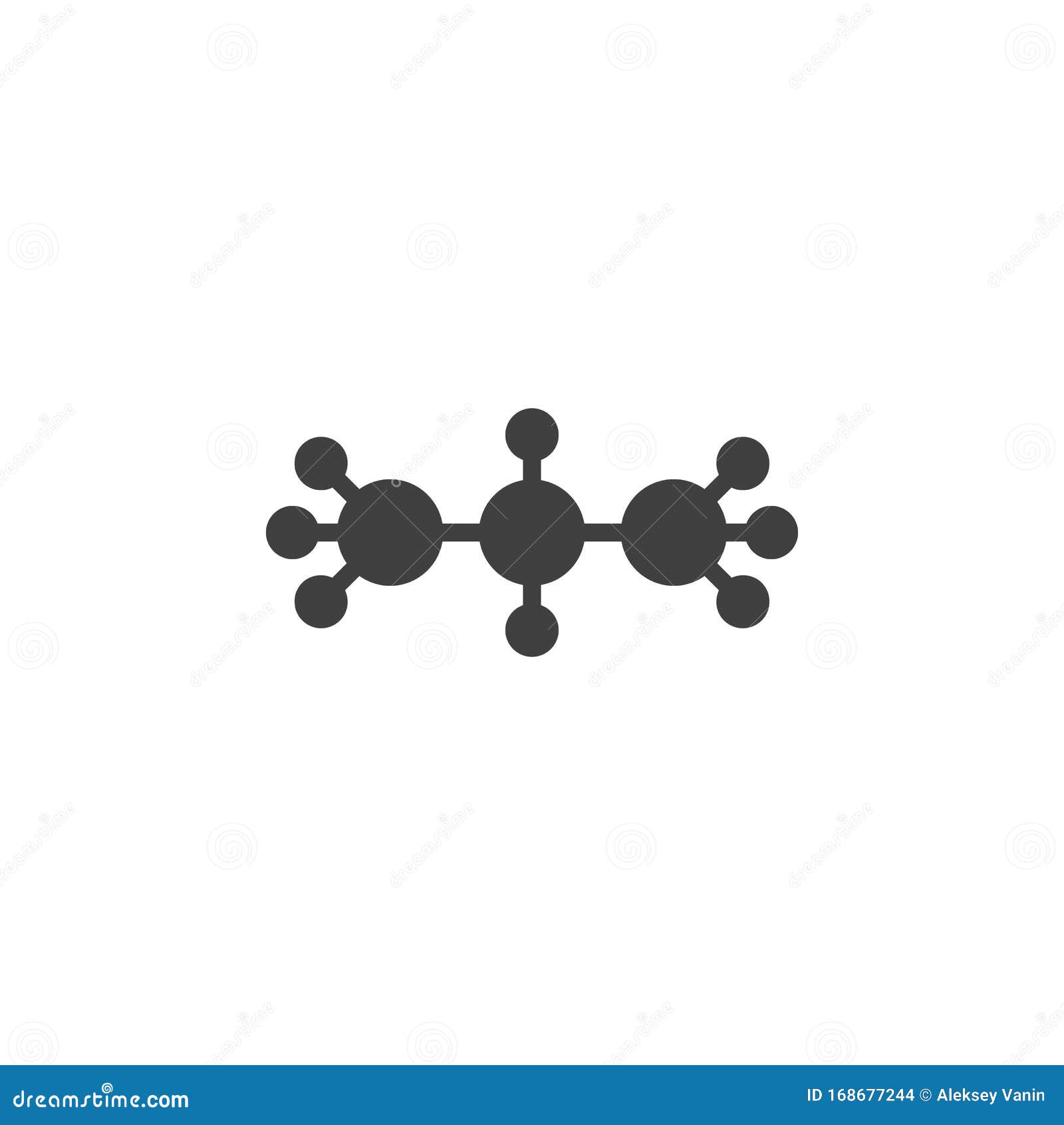 Propane, C3H8, Molecule Model And Chemical Formula Vector Illustration ...