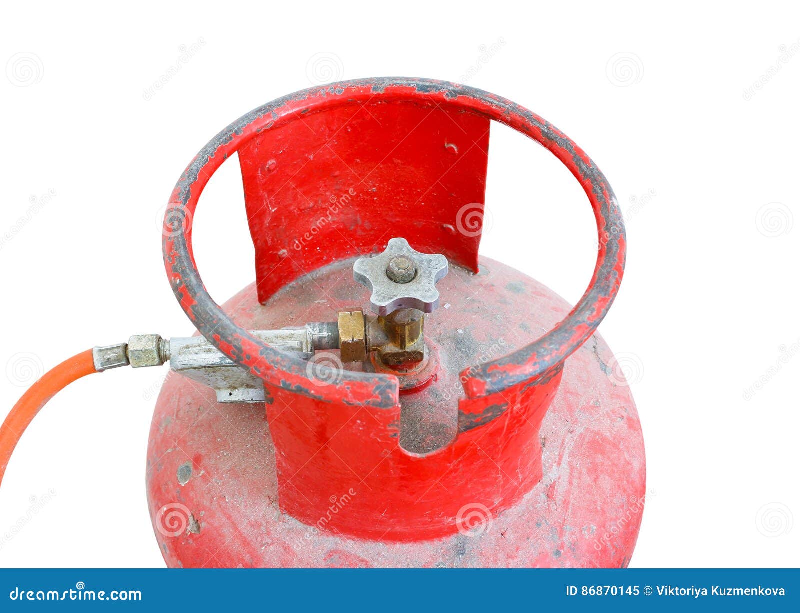 Propane Red Tank Valve. Isolated on White Background. Stock Image ...