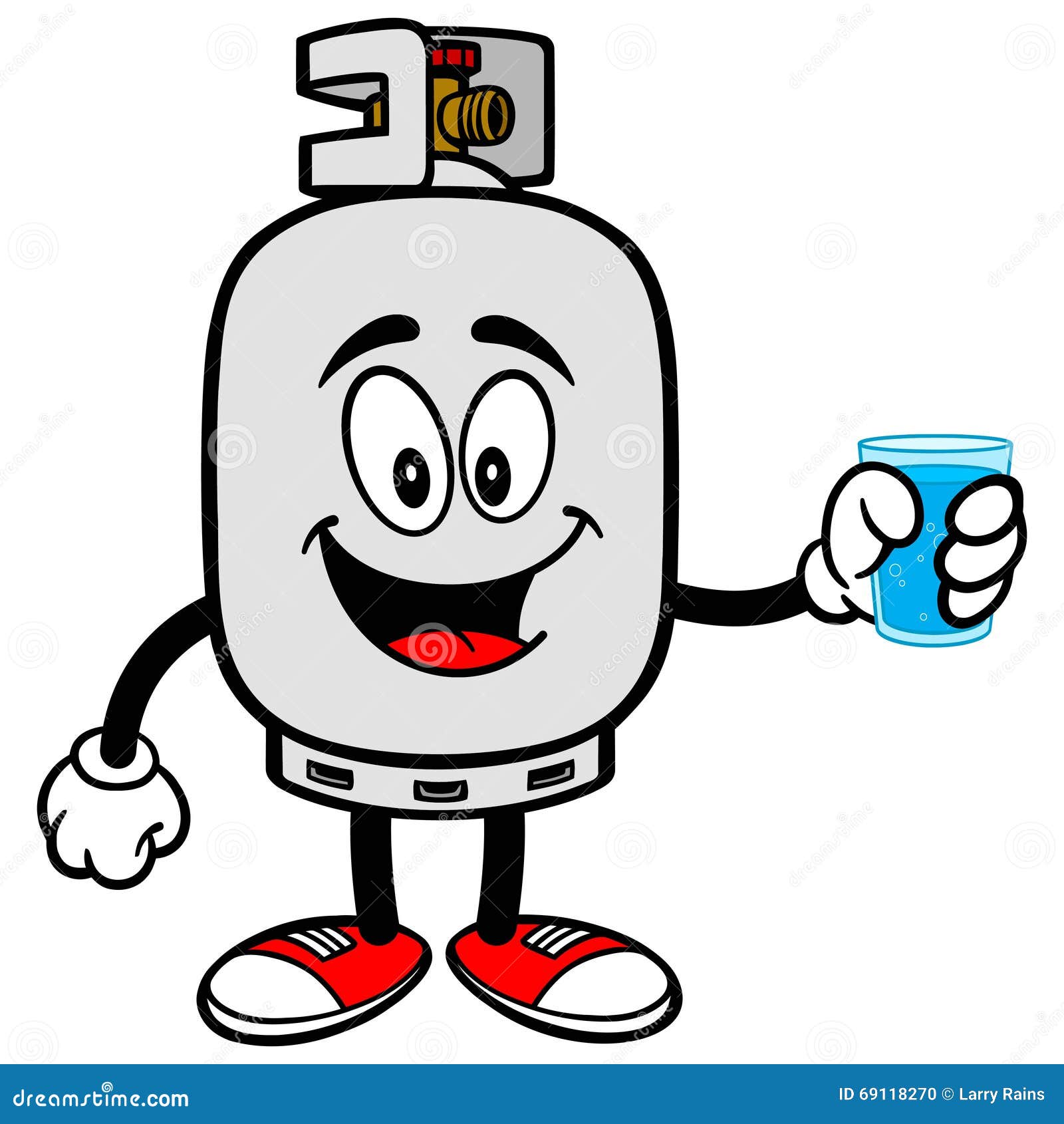 Propane Tank with a Cup of Water Stock Vector - Illustration of ...