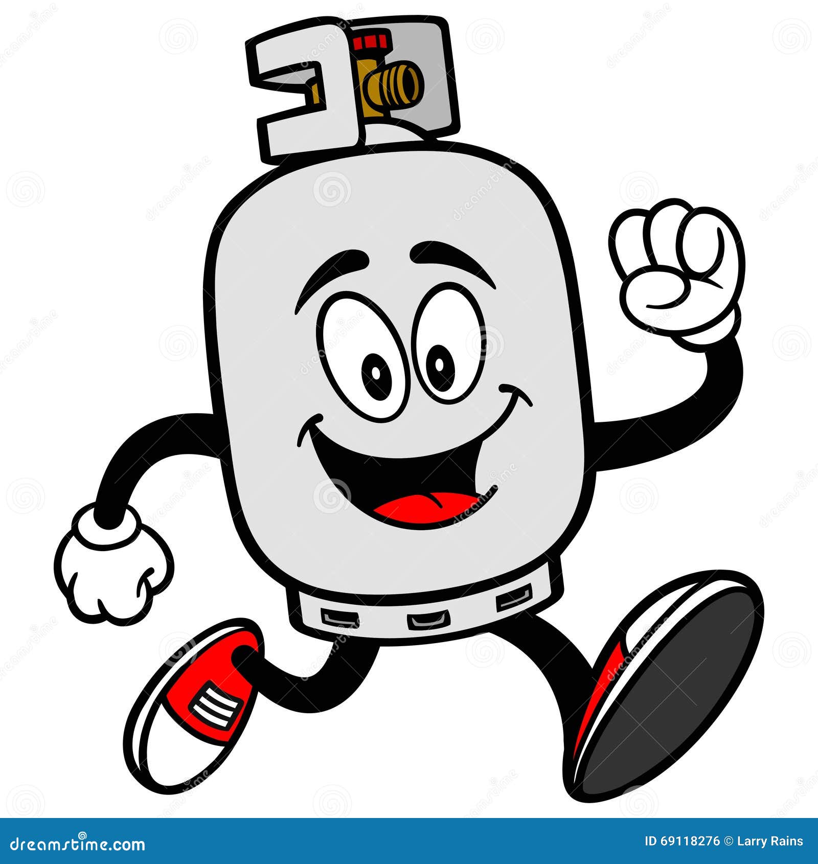 Propane Tank With A Sign Cartoon Vector | CartoonDealer.com #69118293