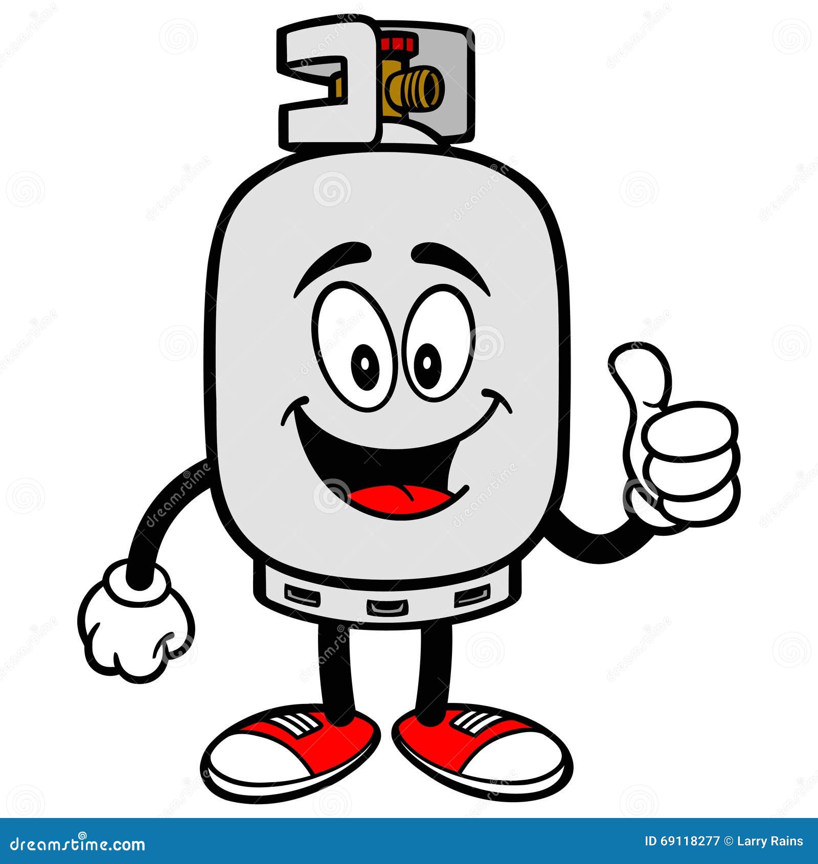 Propane Tank With A Sign Cartoon Vector | CartoonDealer.com #69118293