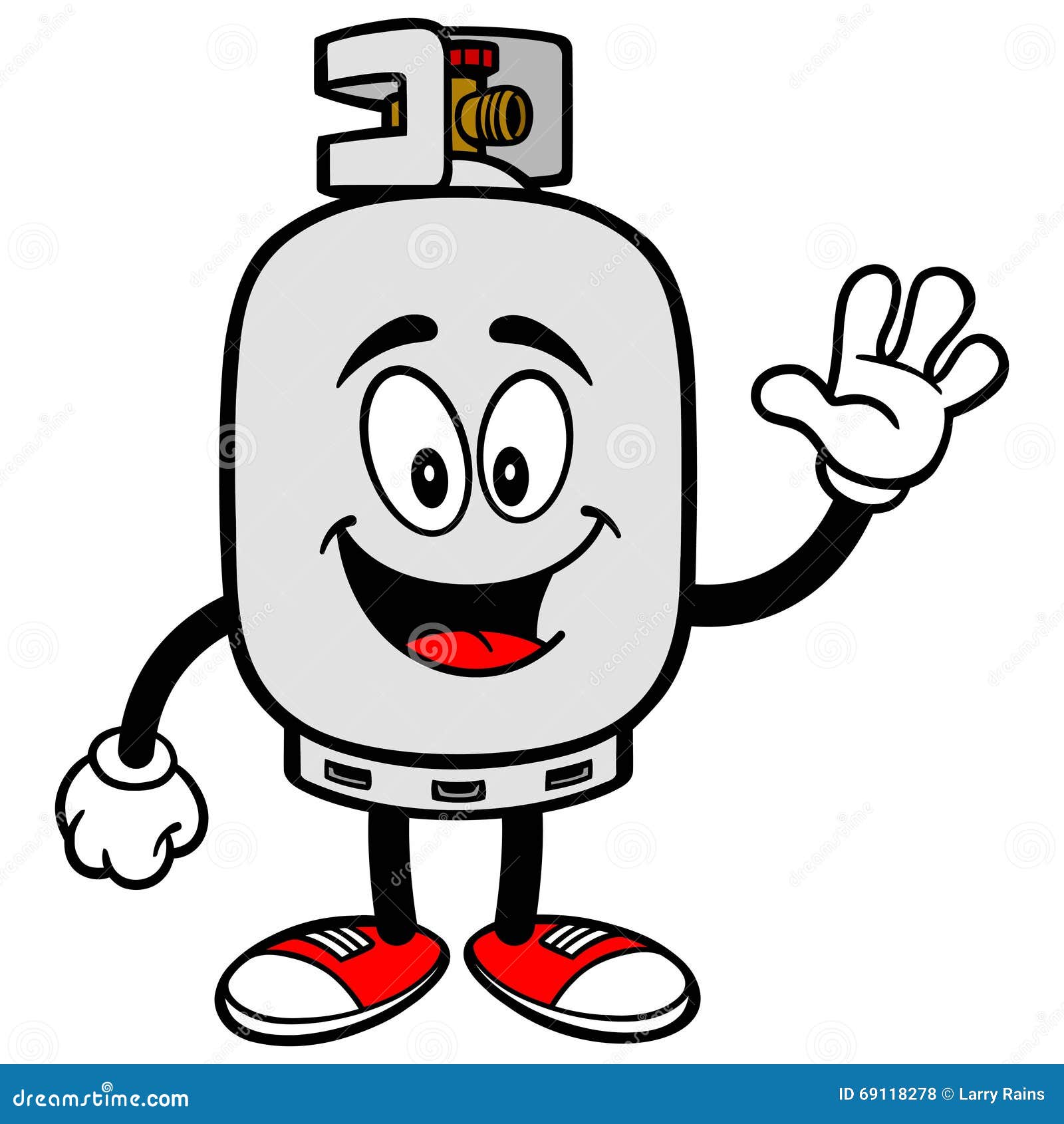 Propane Tank With A Sign Cartoon Vector | CartoonDealer.com #69118293