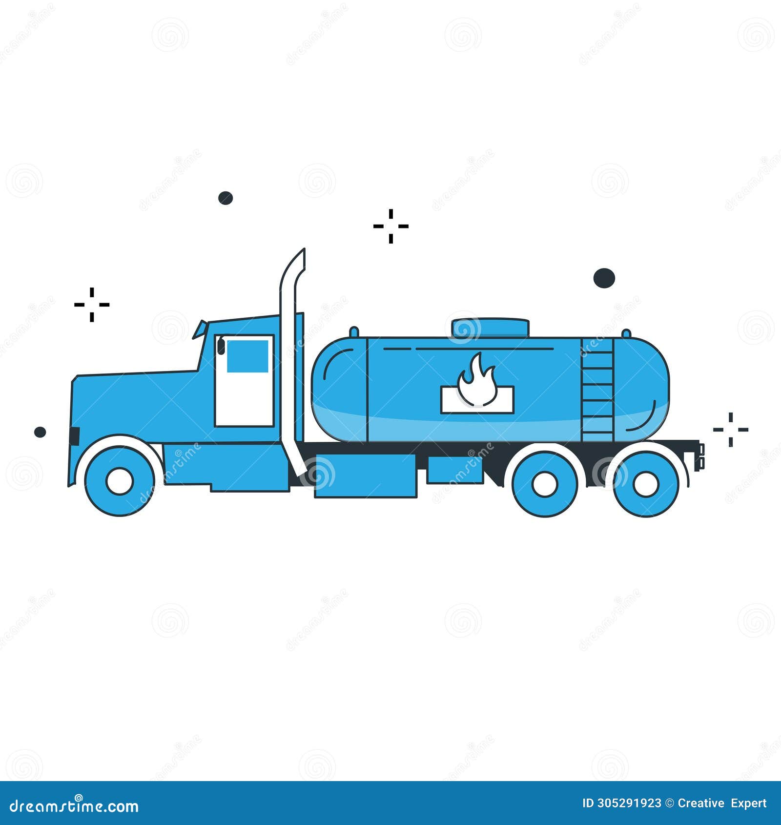 Propane Tanker Truck Vector Illustration Icon Stock Vector ...