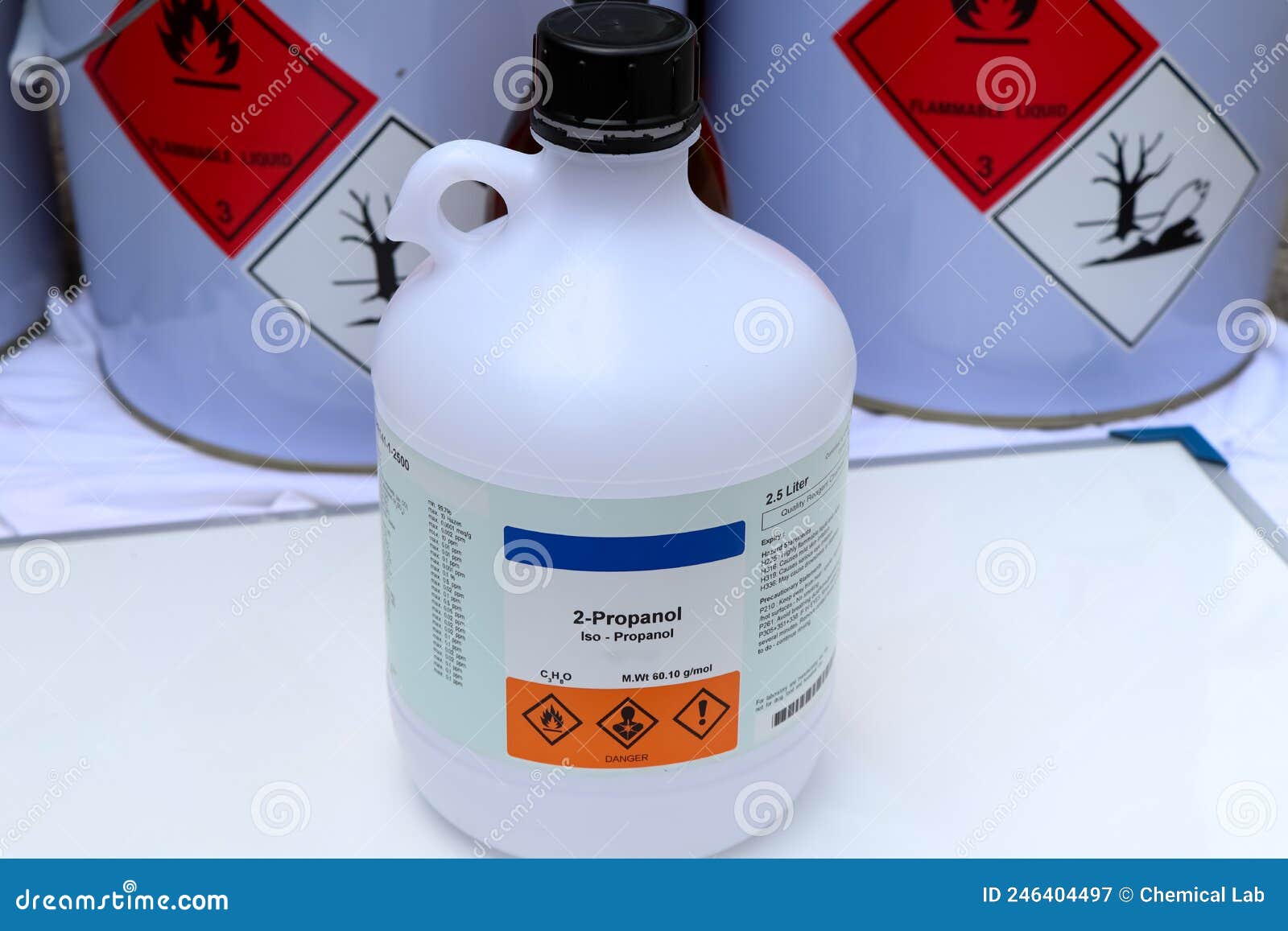 2-Propanol in Bottle, Chemical in the Laboratory Stock Image - Image of ...
