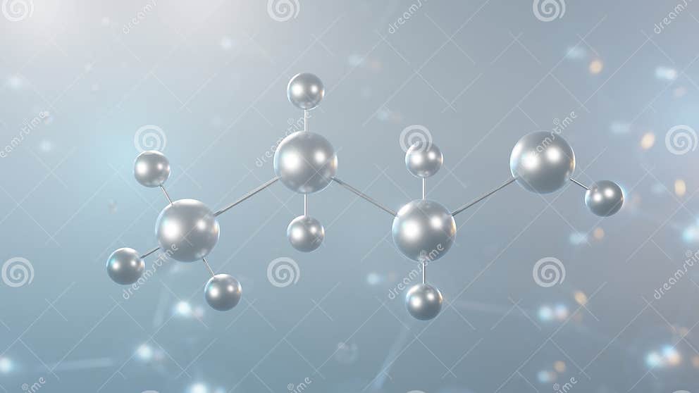 1-propanol Molecular Structure, 3d Model Molecule, Propanol, Structural ...