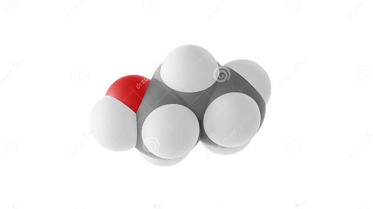 1-propanol Molecule, Propanol, Molecular Structure, Isolated 3d Model ...