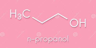 Propanol N-propanol Solvent Molecule. Skeletal Formula. Stock ...
