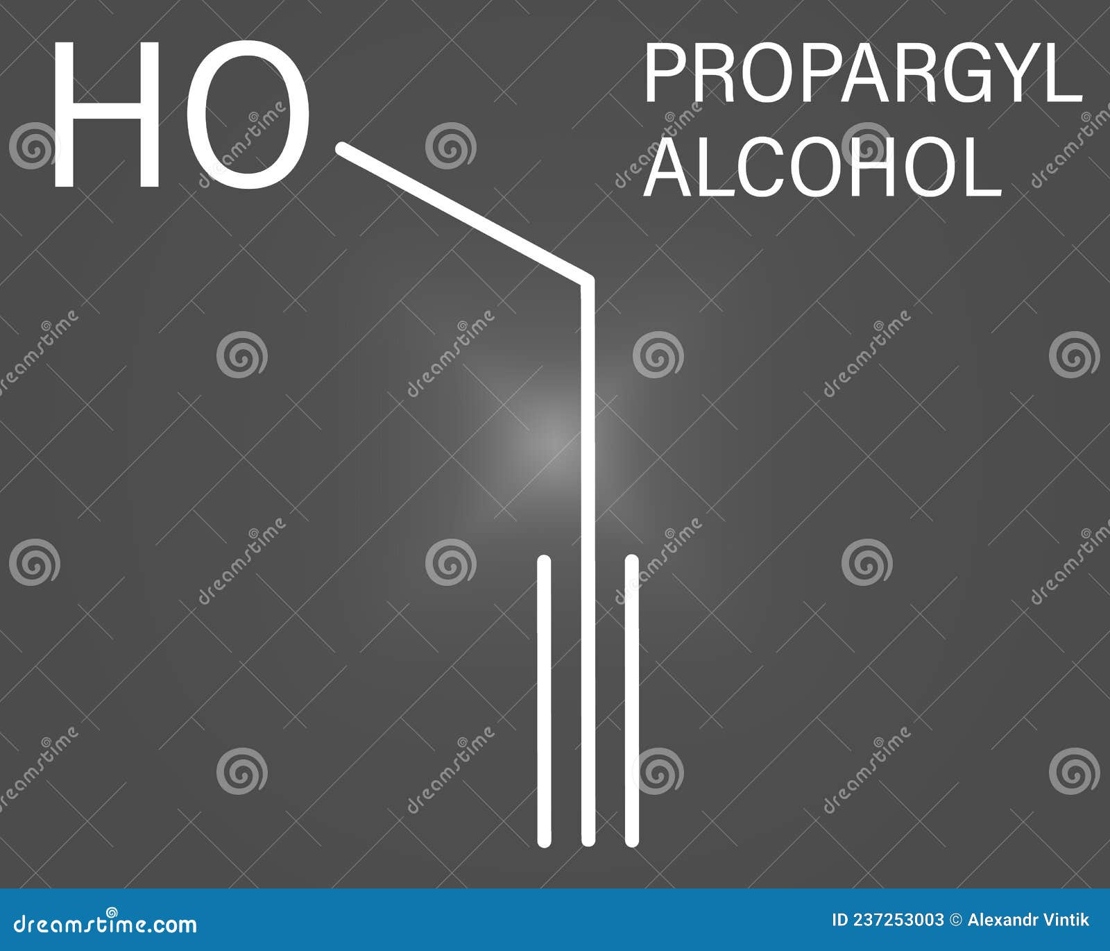 Propargyl Alcohol Molecule. Skeletal Formula. Chemical Structure ...