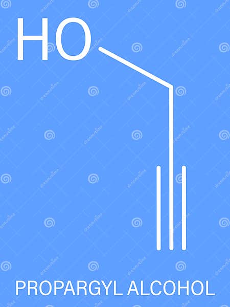 Propargyl Alcohol Molecule. Skeletal Formula Stock Vector ...