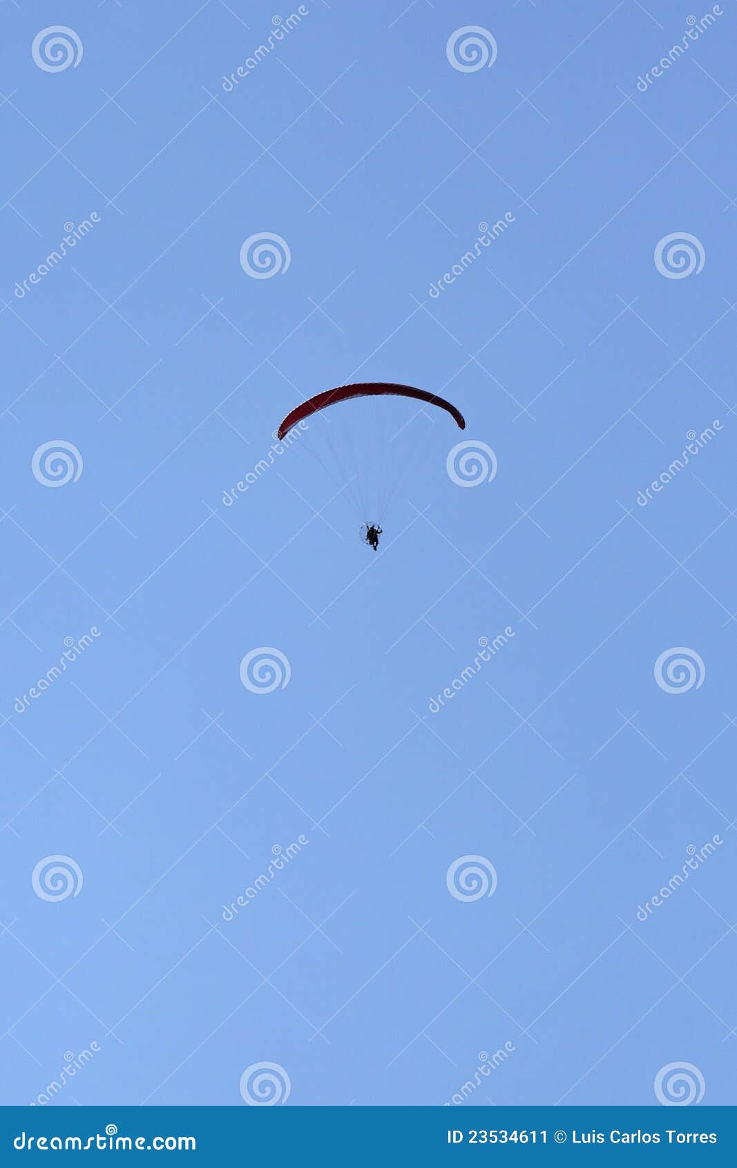 Propelled paraglider stock image. Image of human, paragliding - 23534611
