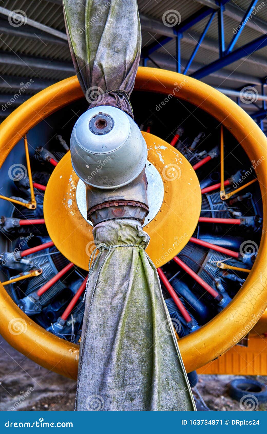 Propeller of an Agricultural Airplane in Yellow from the GDR Stock ...