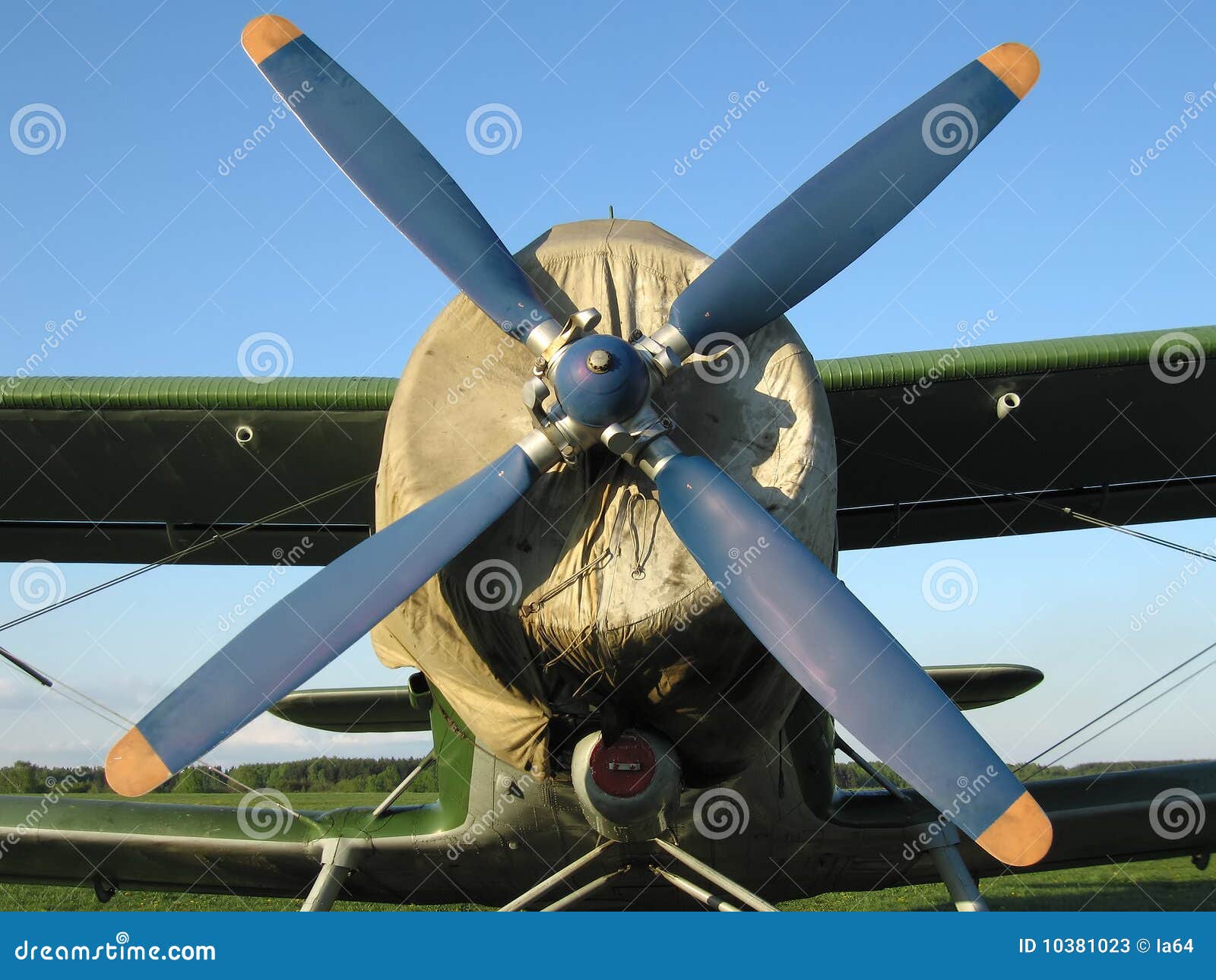 Propeller airplane stock image. Image of biplane, mode - 10381023