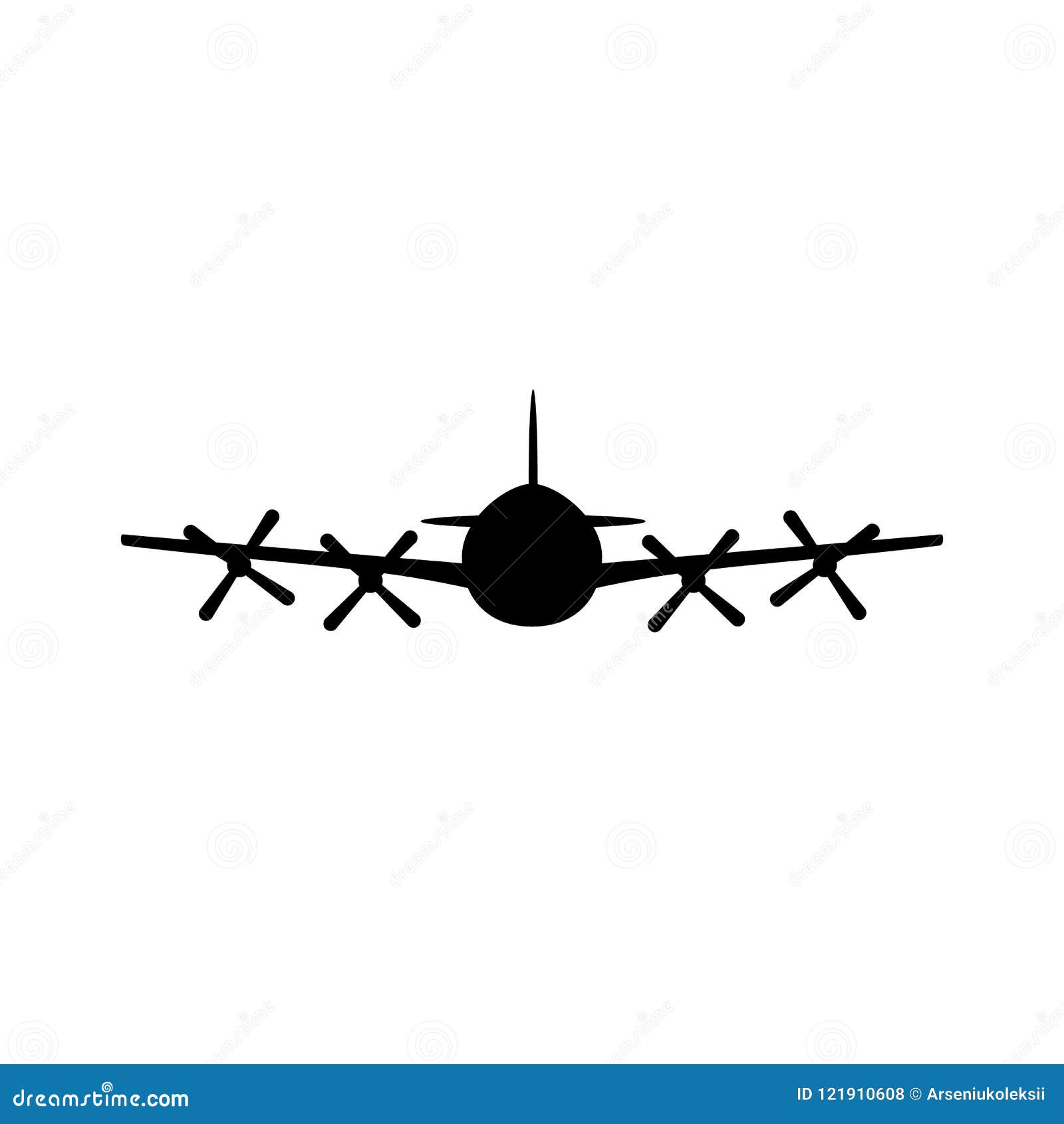 Propeller airplane icon. stock vector. Illustration of airport - 121910608