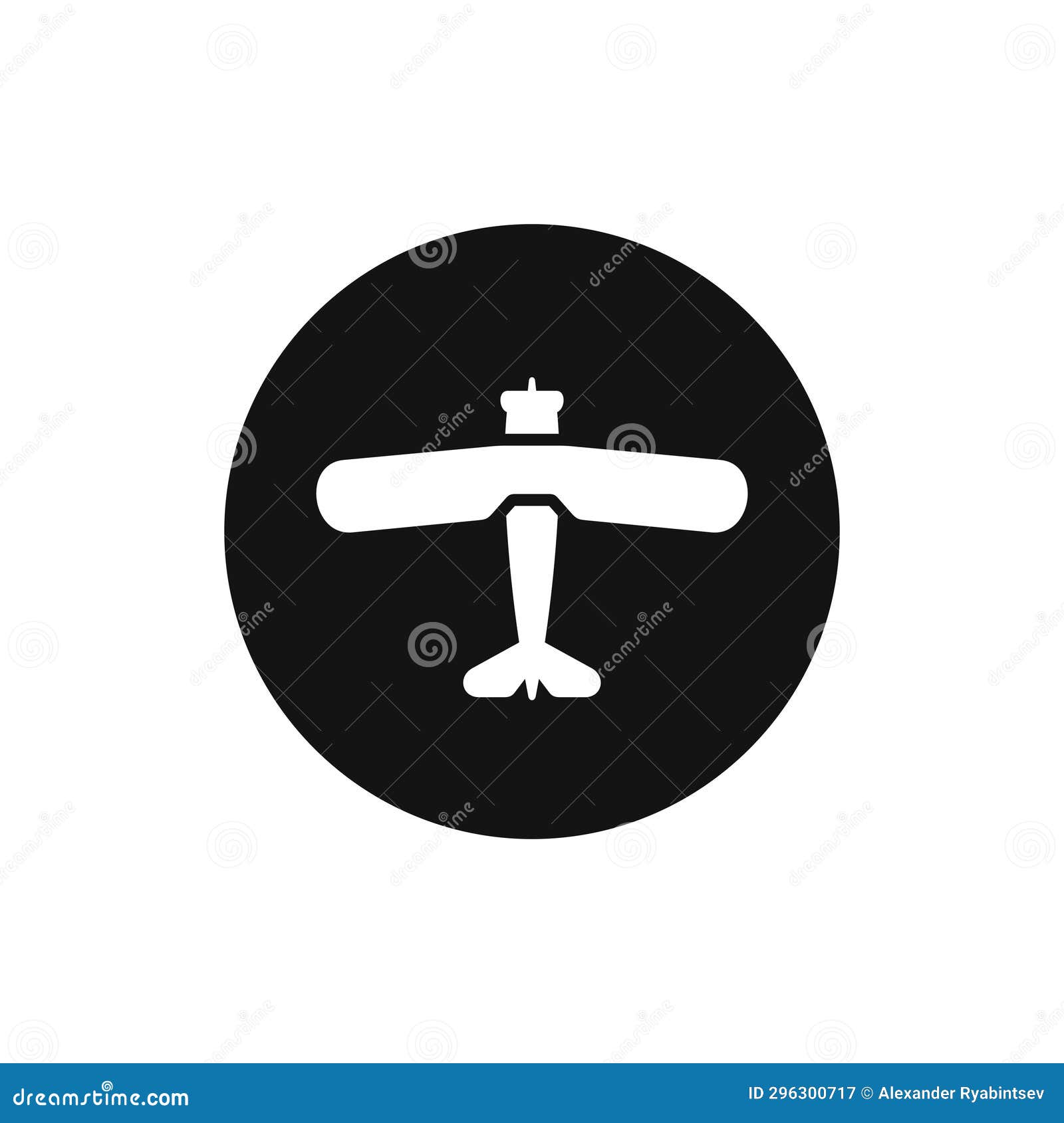 Propeller Airplane Vector Icon Stock Vector - Illustration of aircraft ...