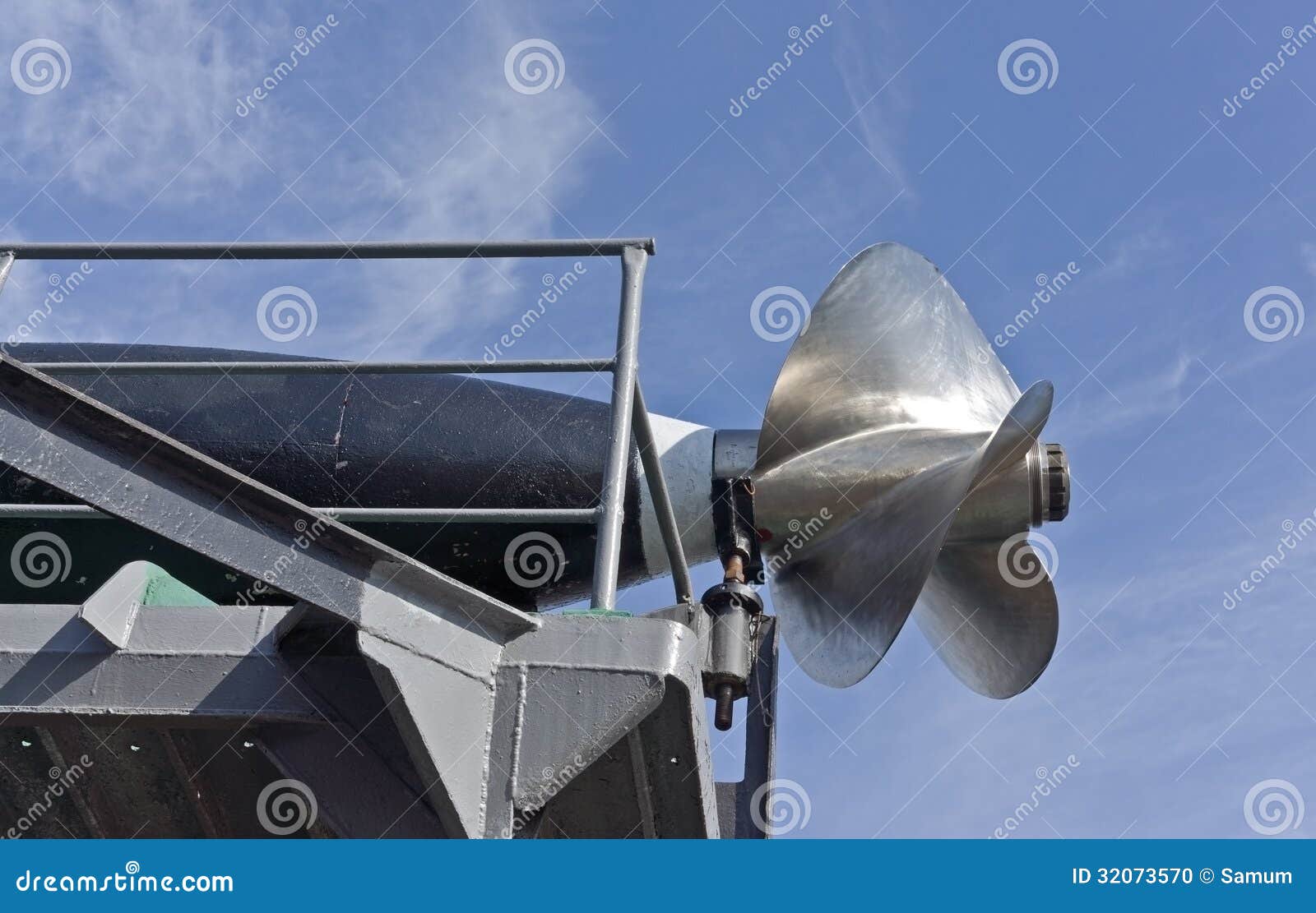 Propeller of a boat stock photo. Image of nautical, painted - 32073570
