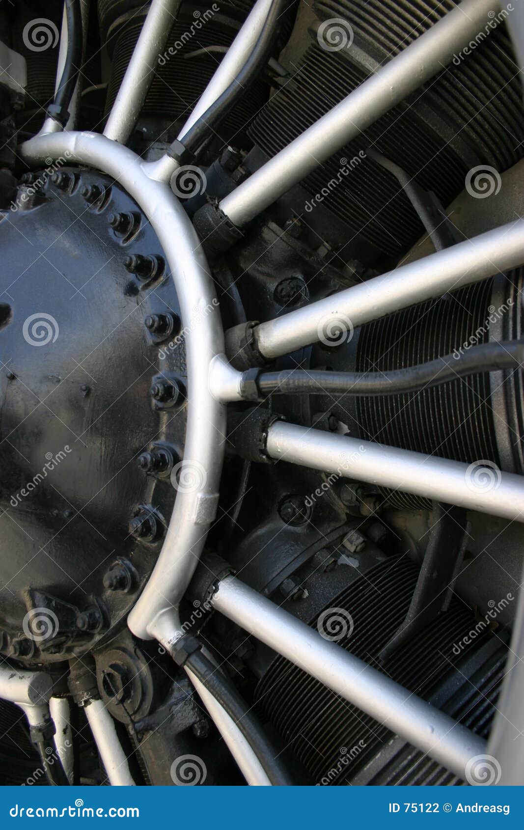 Propeller engine stock photo. Image of engine, metal, cylinder - 75122