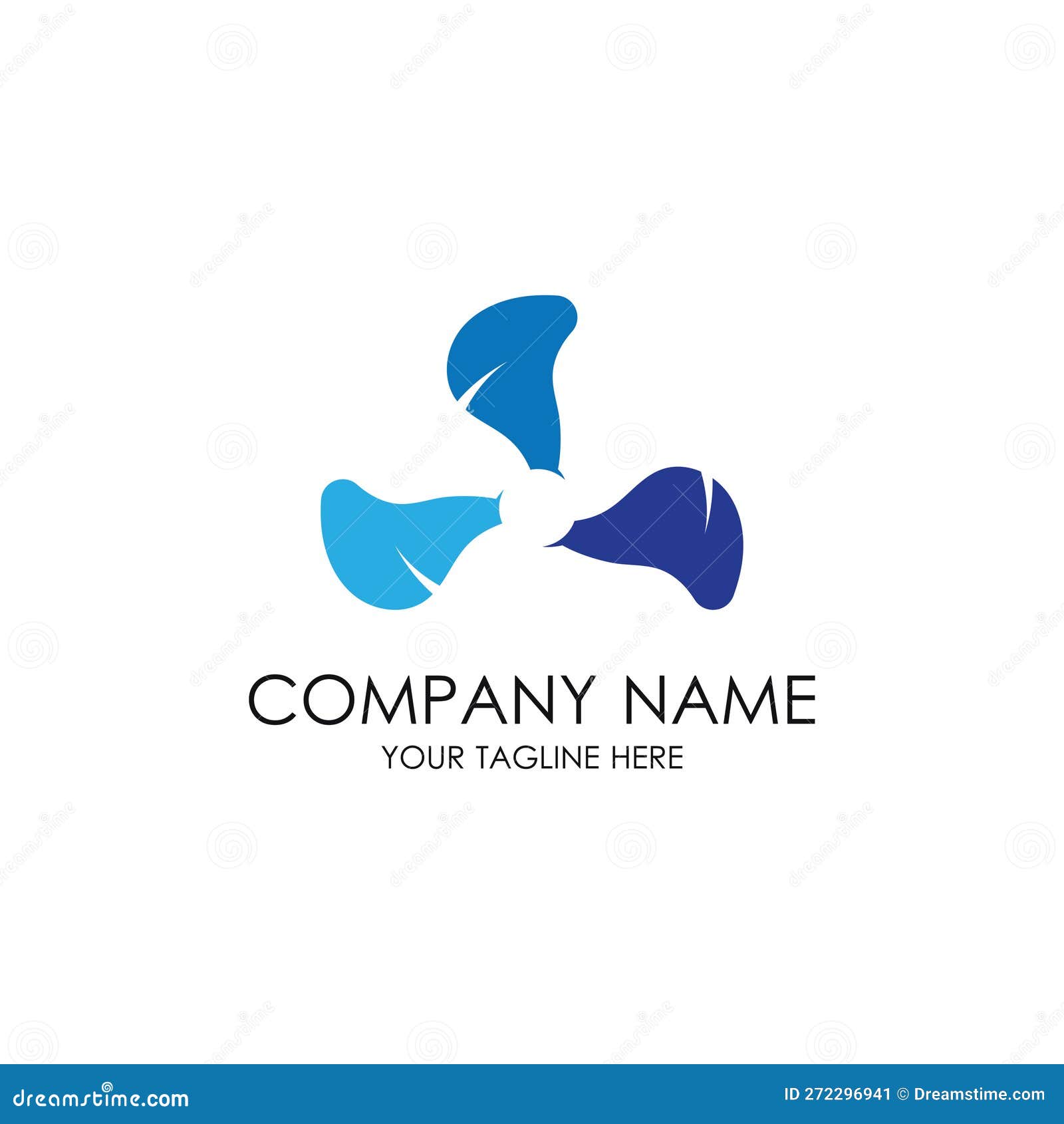 Propeller Flat Design Template with Simple Concept Vector Stock Vector ...